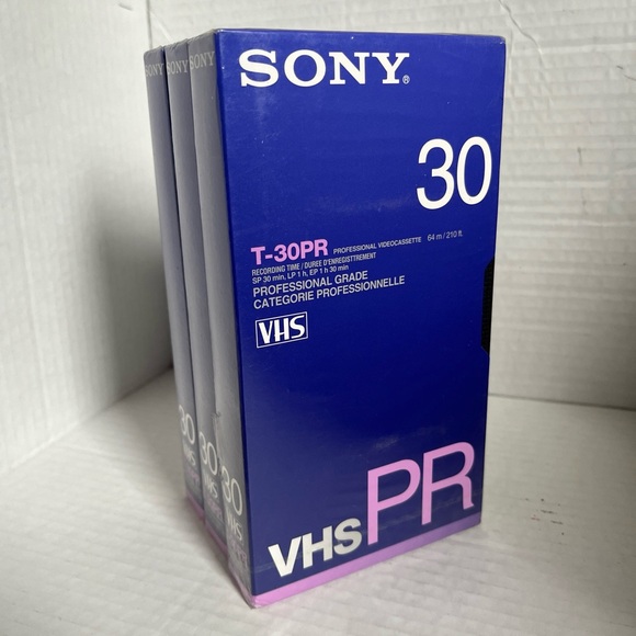 Sony | Media | Sony T3pr Vhs Tapes New Sealed Professional Vhs Cassette ...